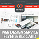 Web Design Service Set - 1 (Flyer & Business Card), Print Templates
