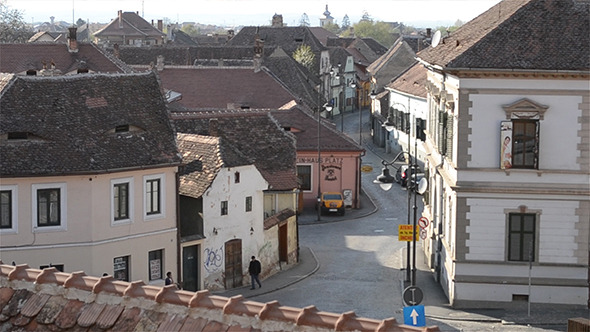 Old Town View From Roof, Stock Footage | VideoHive