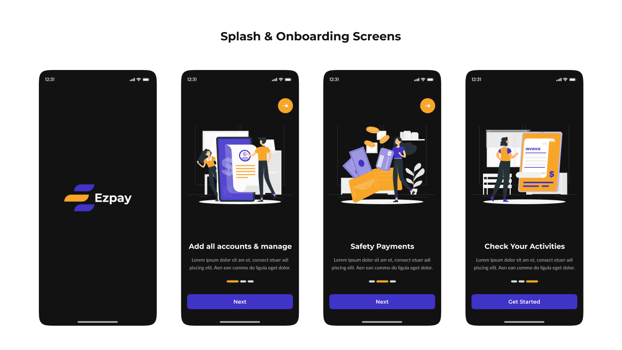 Ezpay | Banking & Finance React Native Expo Template by codeforge0