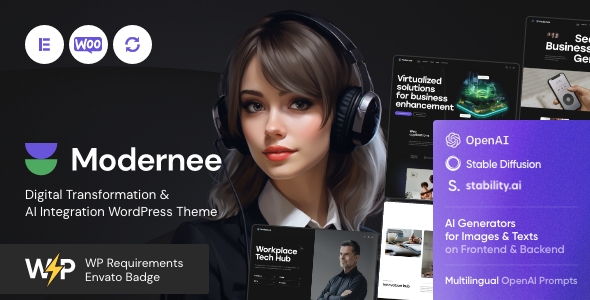 Modernee — AI Company & Digital Agency WordPress Theme by ThemeREX