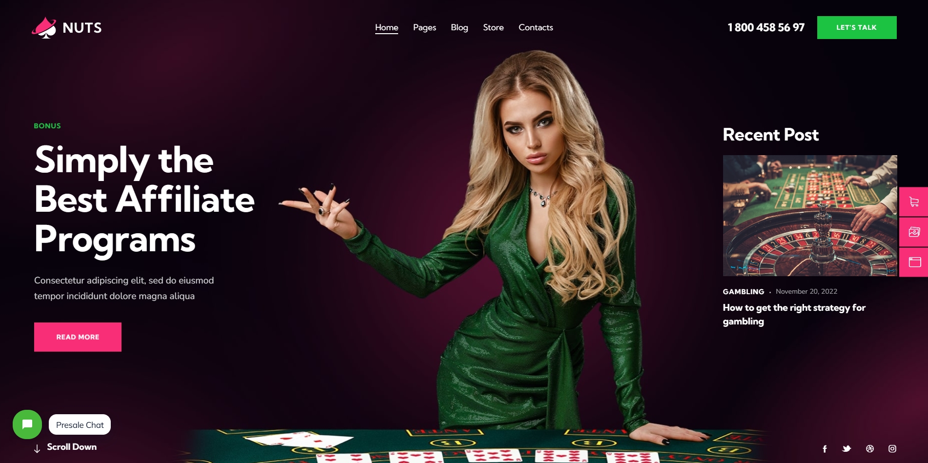Nuts - Gambling, Casino & Betting WordPress Theme by ThemeREX | ThemeForest