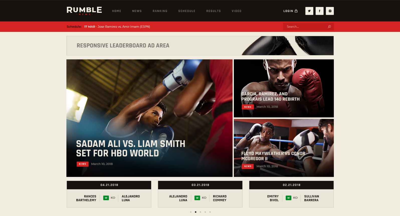 Rumble | Boxing & Martial Arts Fighting MMA Theme by AncoraThemes ...