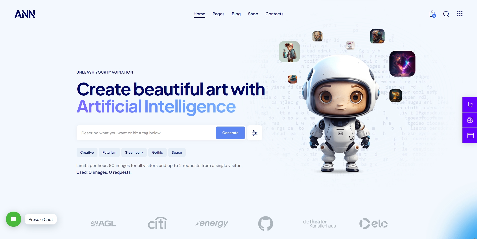AI ANN - AI Generator OpenAI Elementor WordPress Theme by axiomthemes