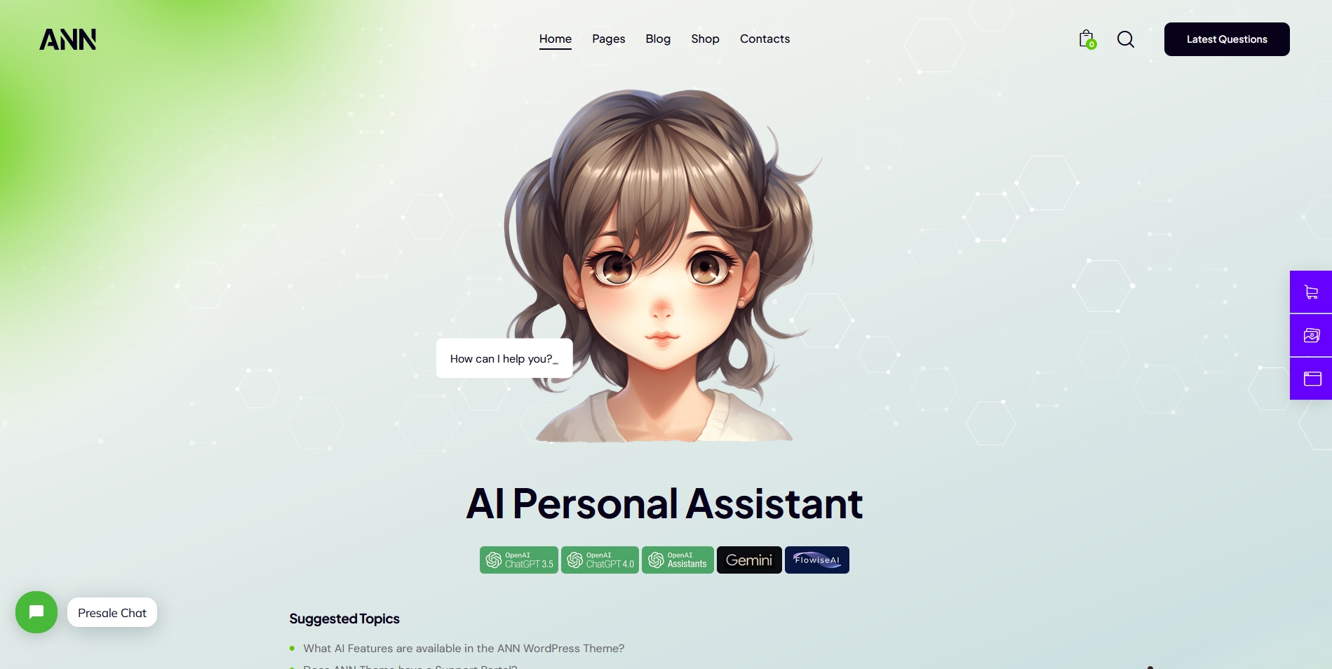 AI ANN - AI Generator OpenAI Elementor WordPress Theme by axiomthemes