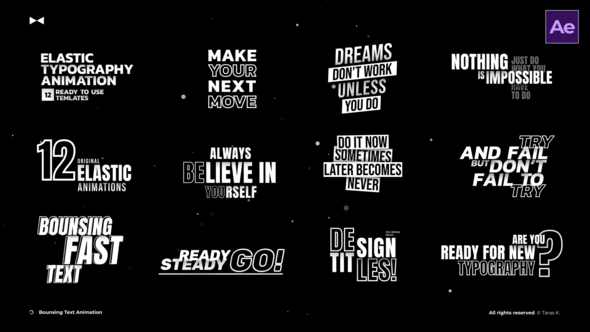 Dynamic Text Animation \ AE, After Effects Project Files | VideoHive