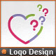Abstract Pixel Questions Love Heart Logo Template, Logo Templates ...