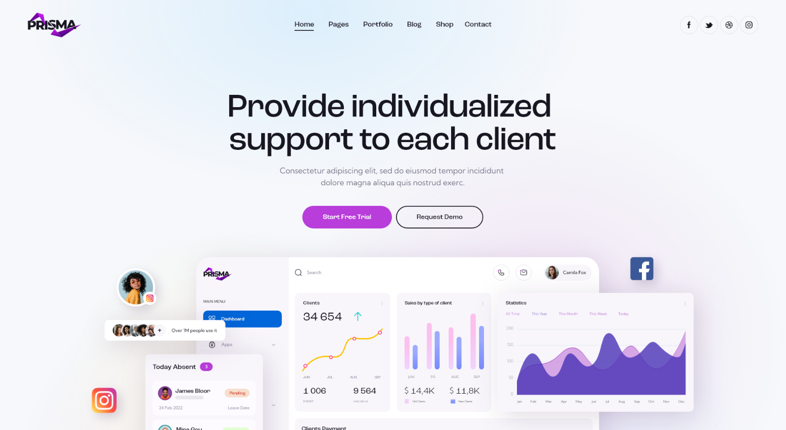 Prisma - Digital Startup & App WordPress Theme + AI by axiomthemes