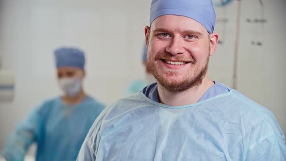 Surgeon Smiling After Successful Operation, Stock Footage | VideoHive