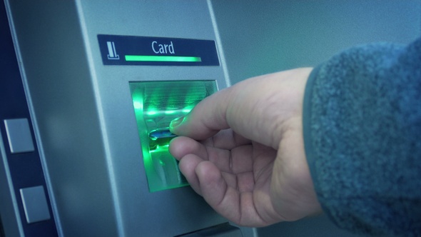 ATM (Any Currency) Withdrawing Cash Sequence - Multiple Angles, Stock ...