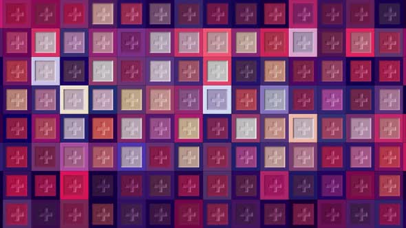 Plus sign inside of square shapes, Motion Graphics | VideoHive