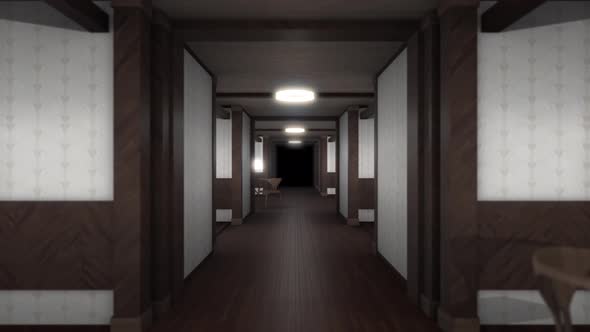 3D background of designed endless hall with optical illusion effect ...