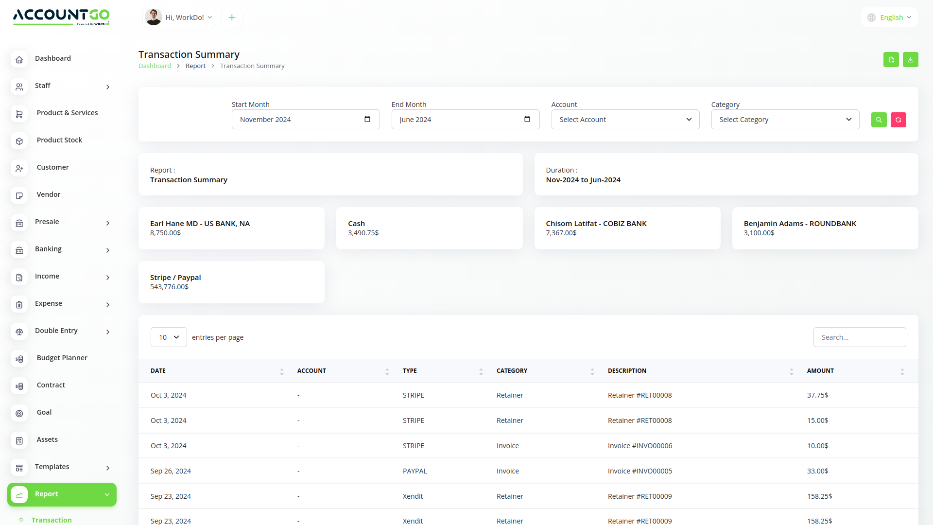 AccountGo - Accounting and Billing Tool by WorkDo | CodeCanyon