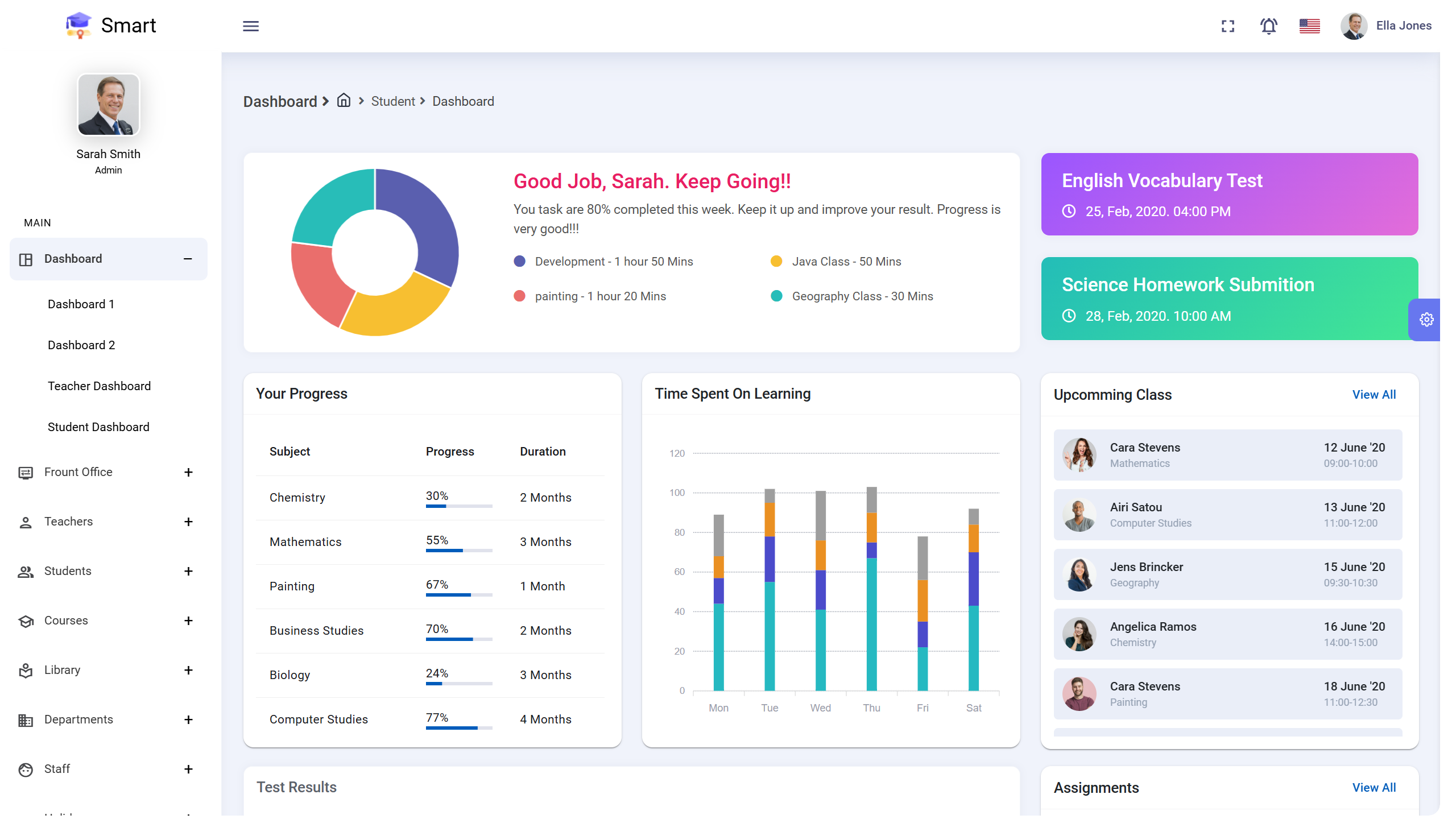 Smart - Angular 19+ Admin Dashboard Template for University, School ...