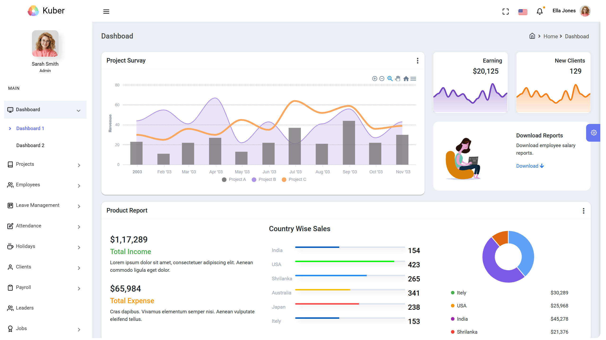 Kuber - Angular 19+ HR, Projects & Employee Management Material Design Admin Template by ...