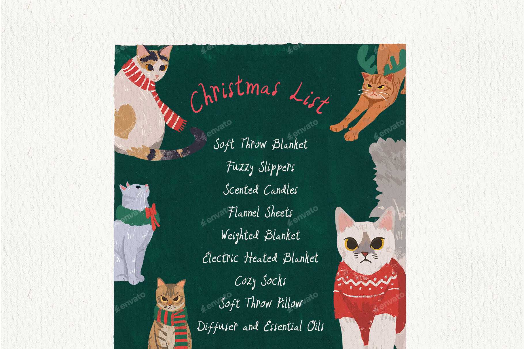 12 Christmas Cats Clipart Collection PNG & JPG, Graphics | GraphicRiver