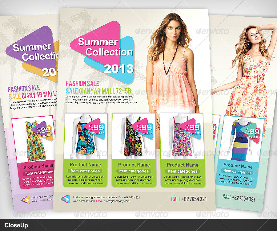 Summer Fashion Collection Flyer by vinirama | GraphicRiver