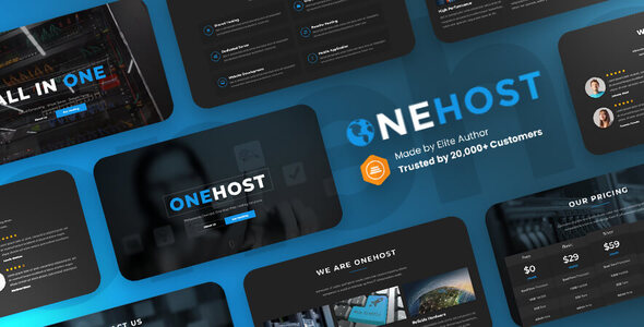 Onehost - One Page Hosting Bootstrap 5 Website Template by designesia