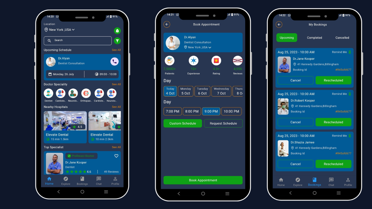 Flutter Doctor Appointment Booking Mobile App Template | Medical ...