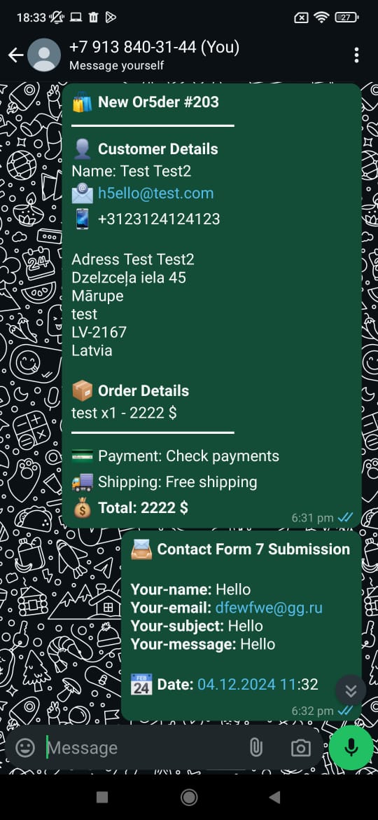 WPCool - Notifications from CF7, WooCommerce to WhatsApp, Telegram, Discord by wpcoolteam