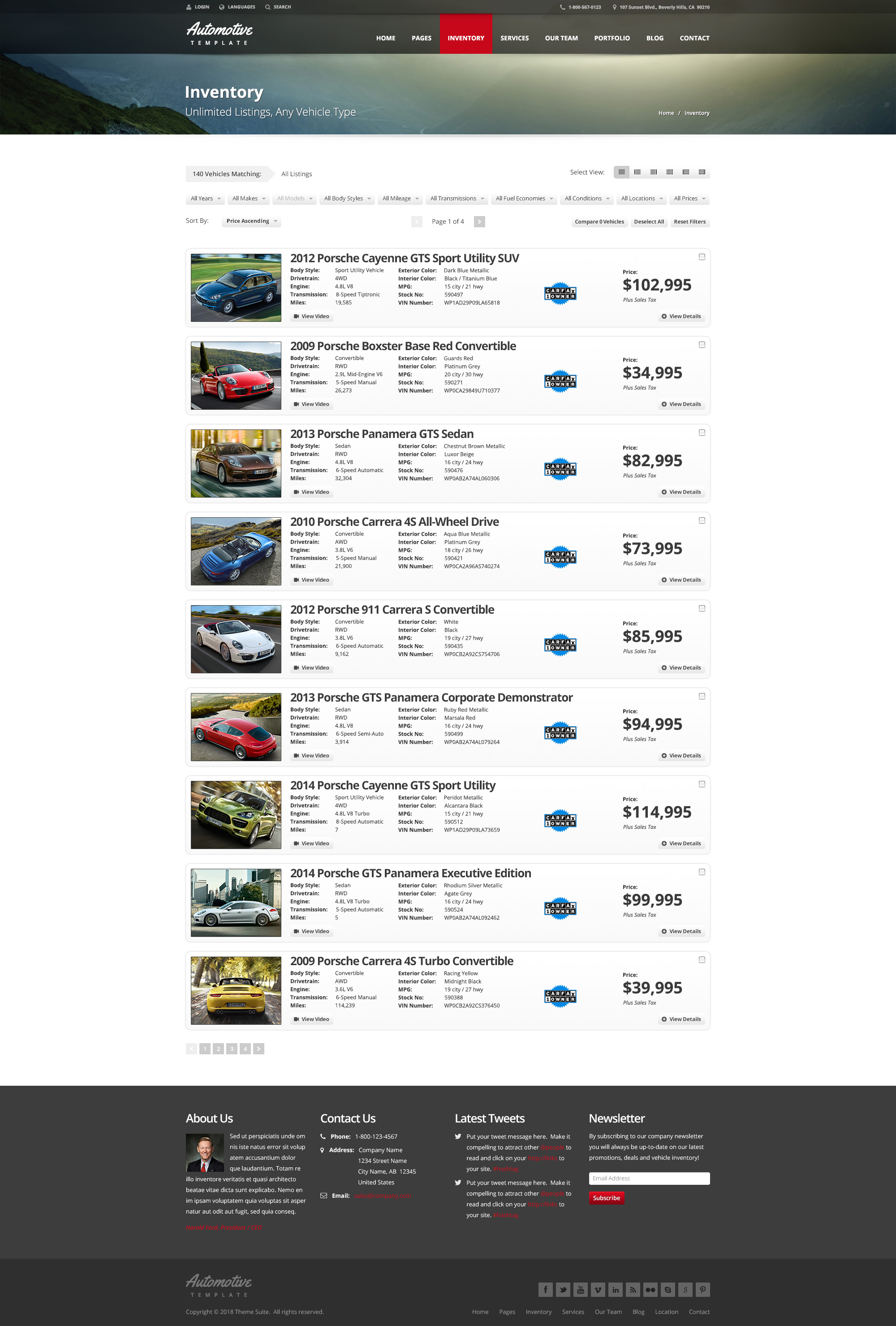Automotive Car Dealership Business WordPress Theme by themesuite ...
