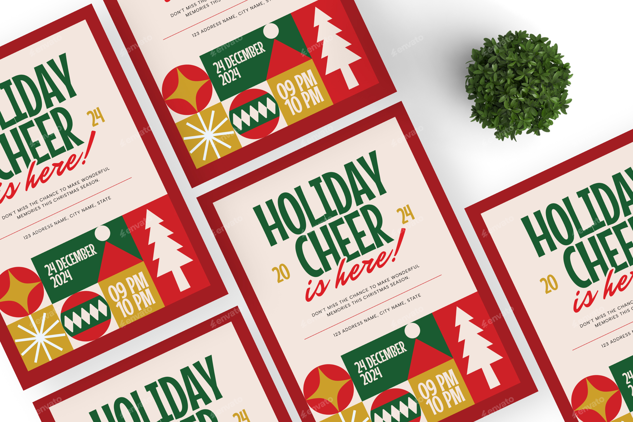 Holiday Cheer Christmas - Flyer Set, Print Templates | GraphicRiver