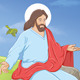 Jesus with Birds, Graphics | GraphicRiver