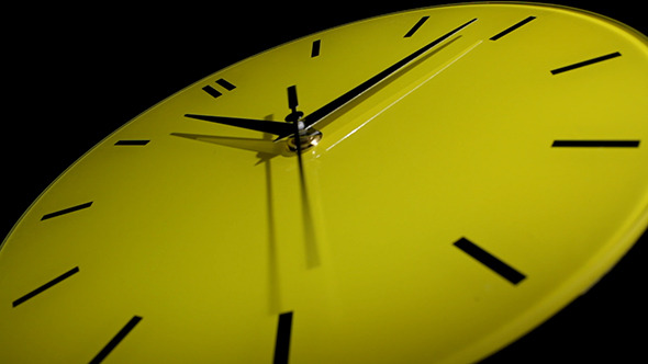 Yellow Clock Time Lapse, Stock Footage | VideoHive
