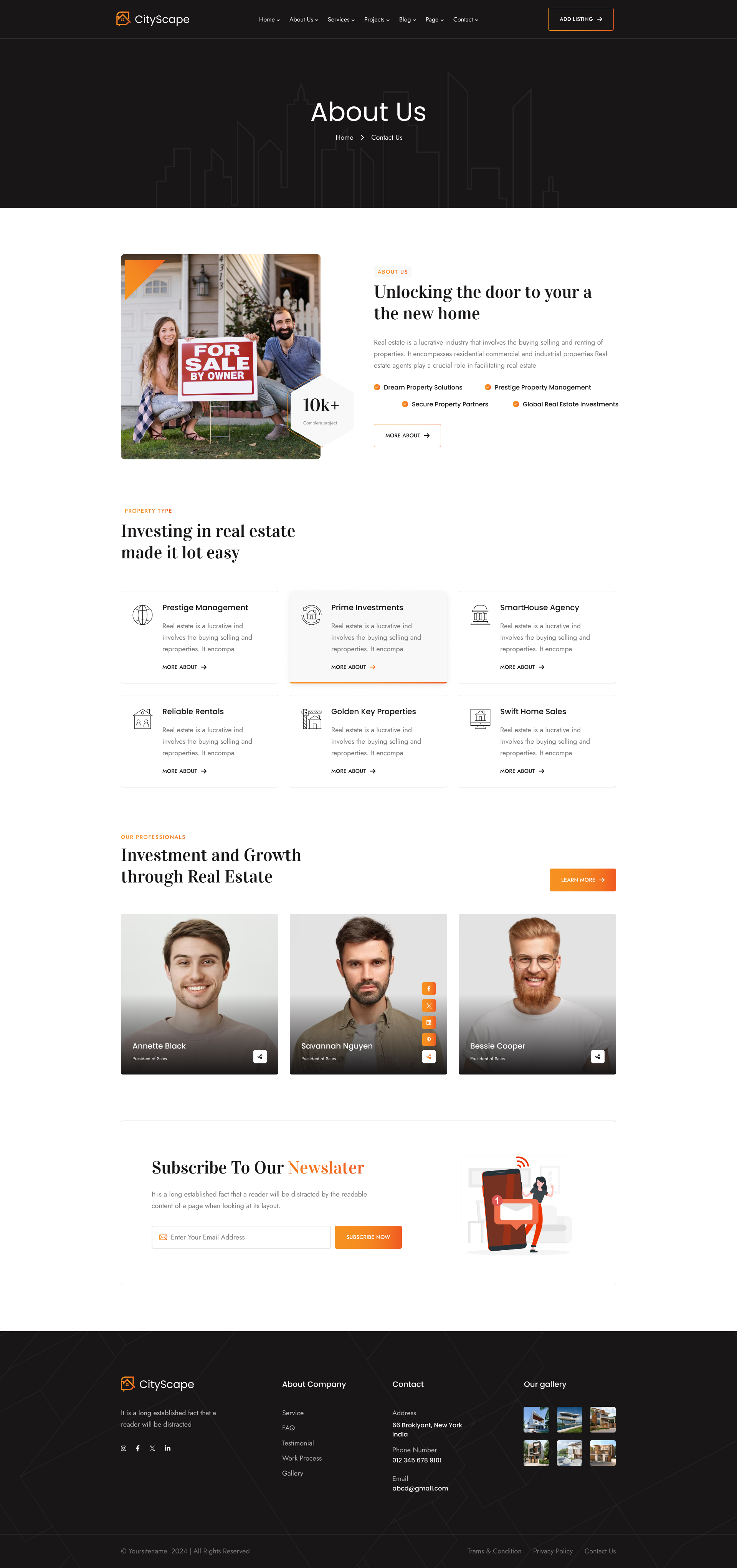Real Estate React Js Template Multipurpose - CityScape by wowtheme7