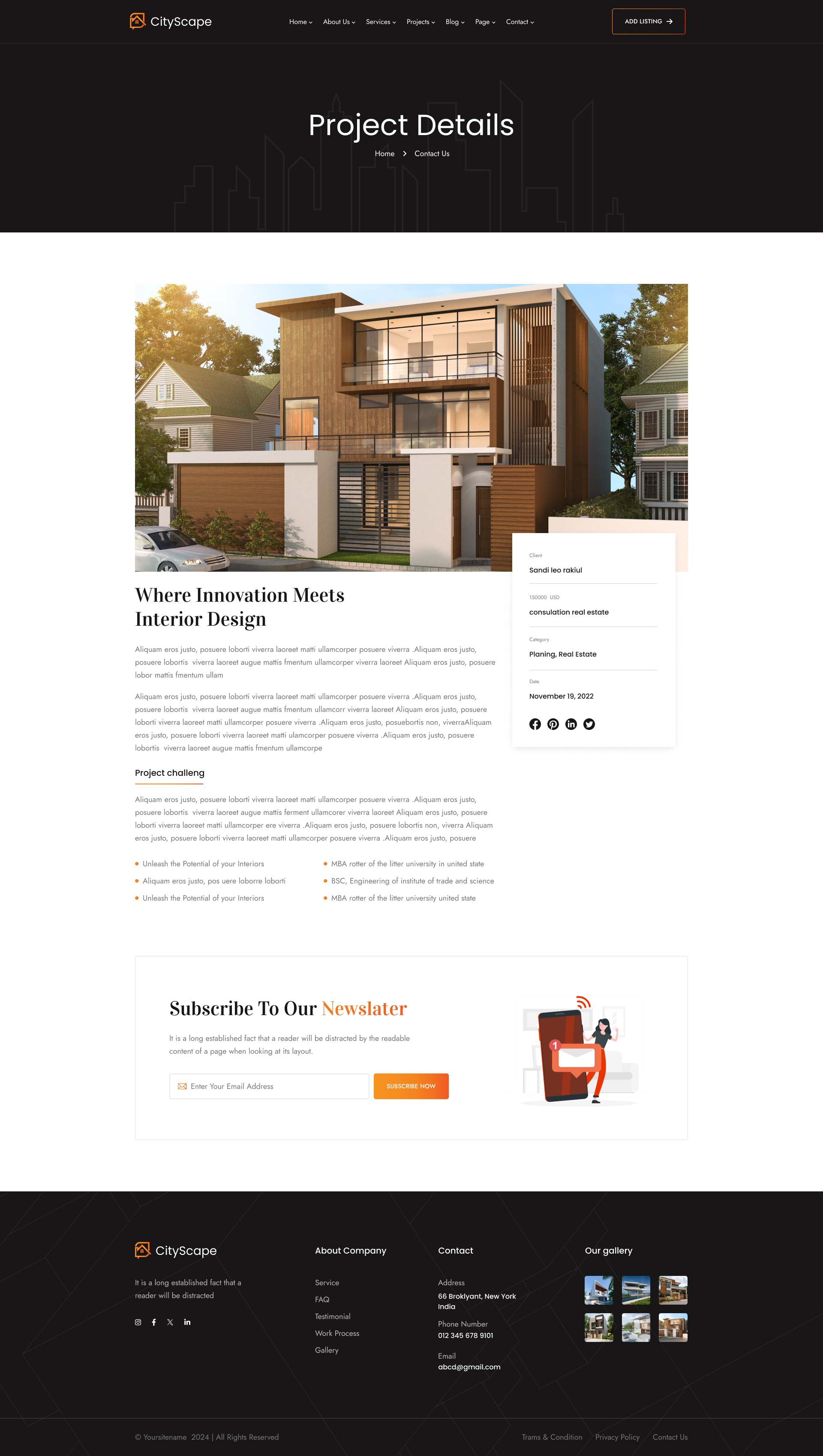 Real Estate React Js Template Multipurpose - CityScape by wowtheme7