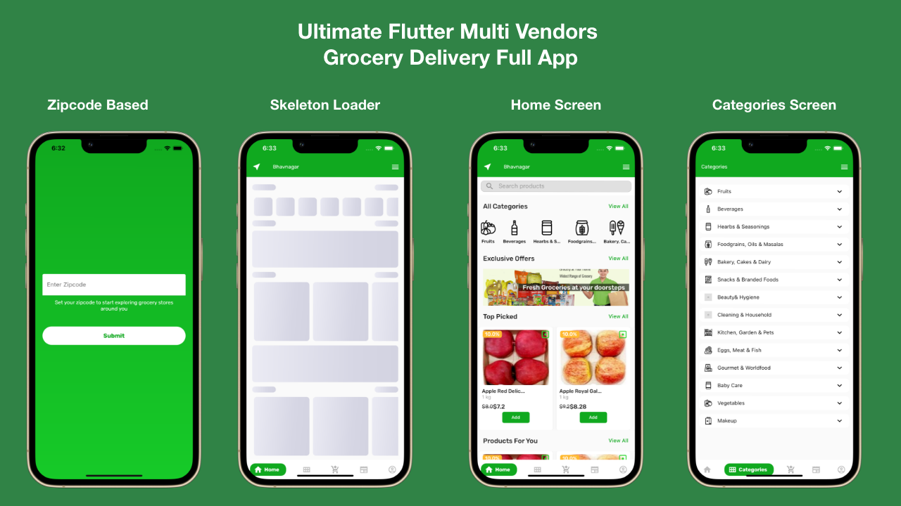 grocery / delivery services / ecommerce multi vendors(android + iOS ...