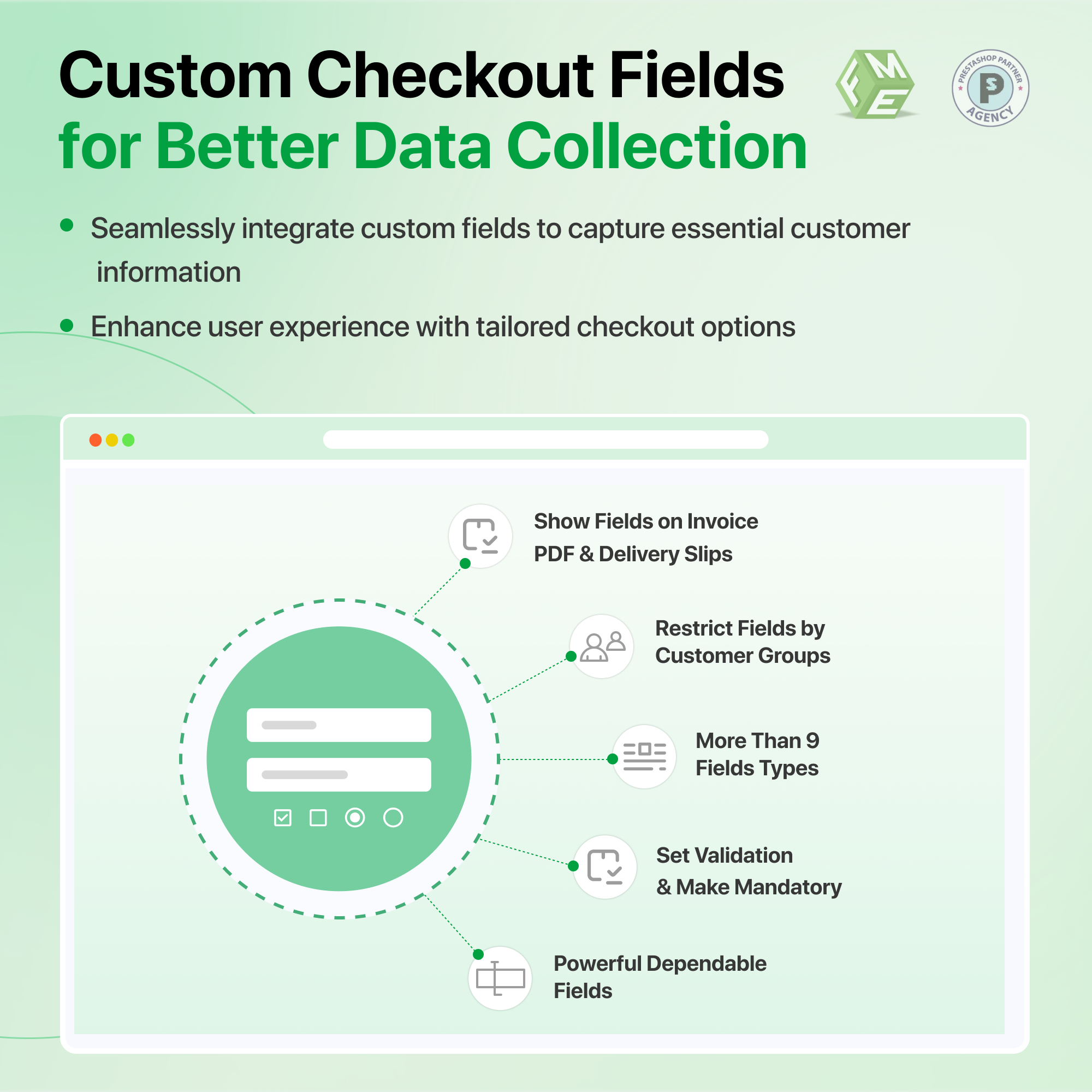 Prestashop Custom Fields, Add Extra Fields to Checkout | Order Module by fmemodules