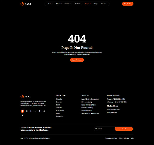 Next - Digital Marketing Agency Elementor Template Kit by Bit-Theme