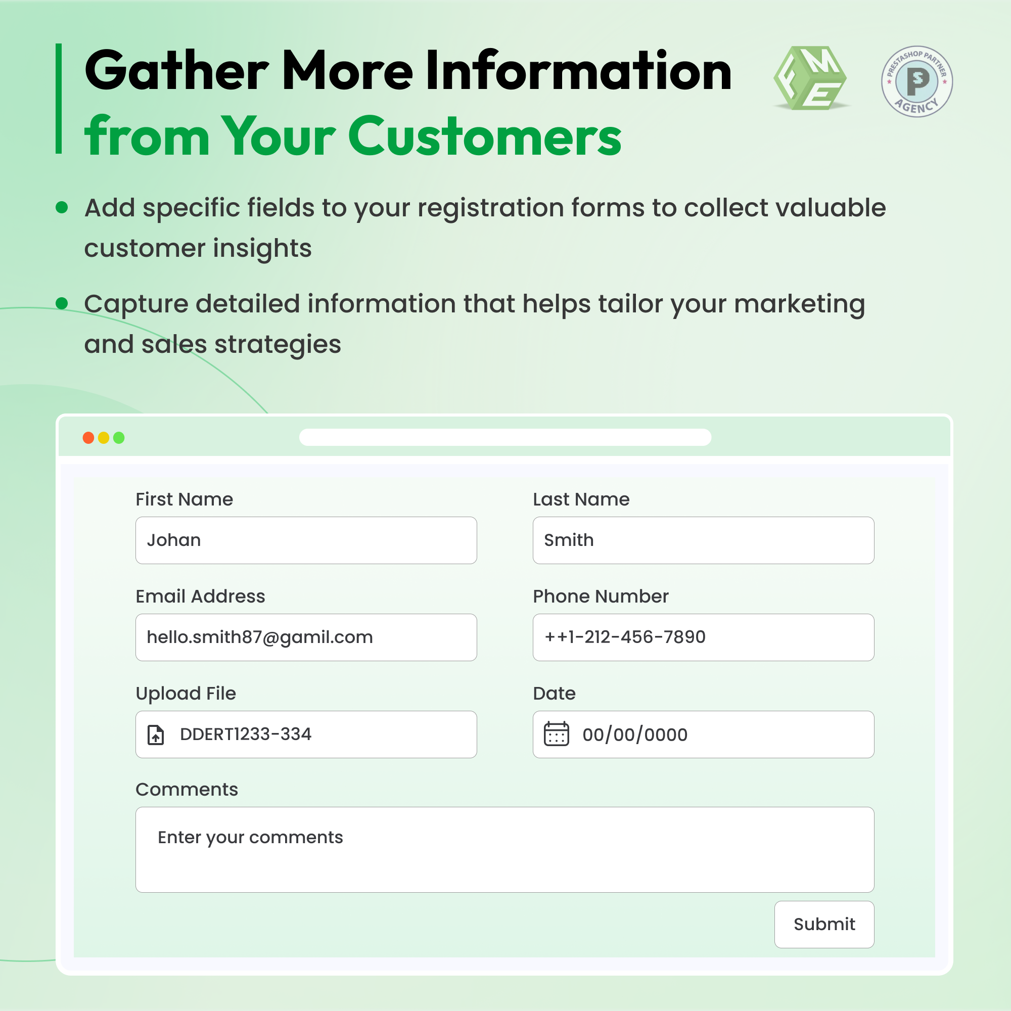 Prestashop Custom Registration Form - Add Registration Fields Module by ...