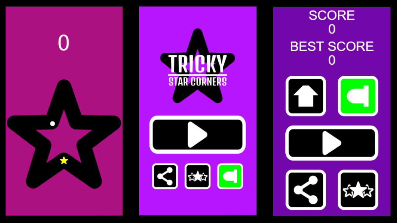 2D Tricky Star Corners Addictive Endless Fun Reflex Challenge Game ...