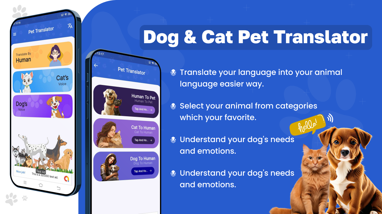 Pet Voice Translator | Dog & Cat Voice Translator | Flutter Application ...