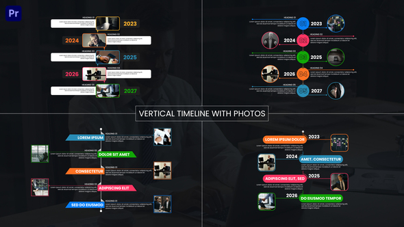 Vertical Timeline With Photos | Premiere Pro, Premiere Pro Templates