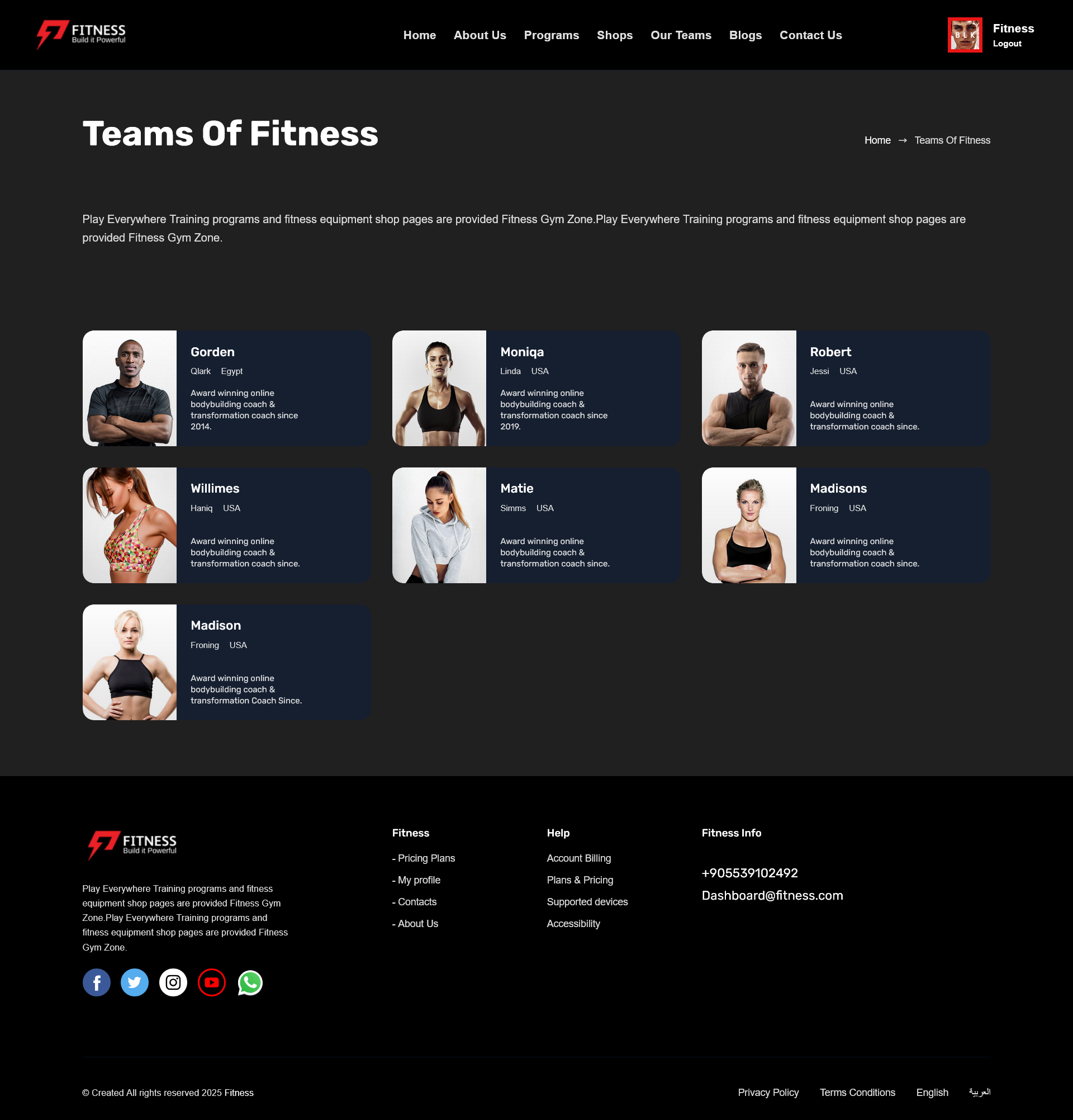 Fitness - Fitness Trainer and Gym Workout Script Theme by Meteros ...