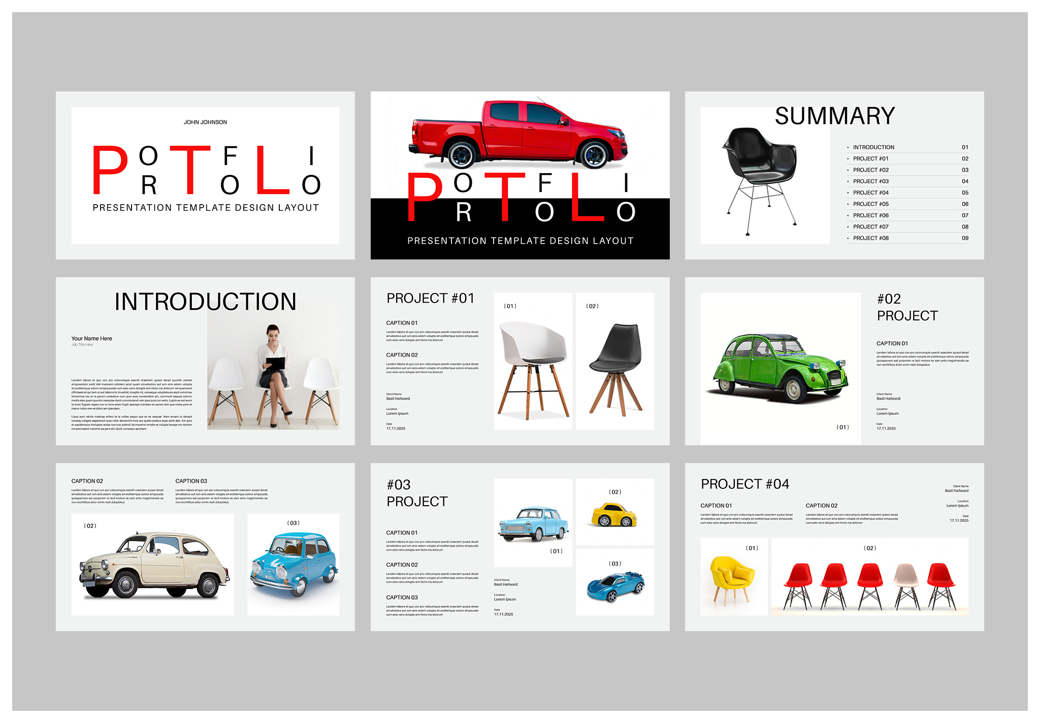 Digital Portfolio Powerpoint Presentation Template, Presentation Templates