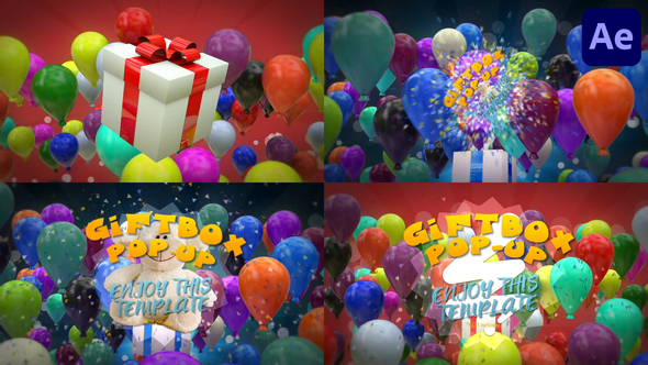 Gift Box Pop Up for After Effects, After Effects Project Files | VideoHive