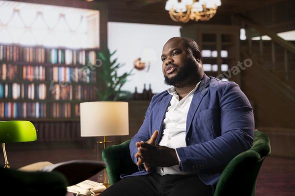 Black secret officer gathering intelligence for a secret service ...