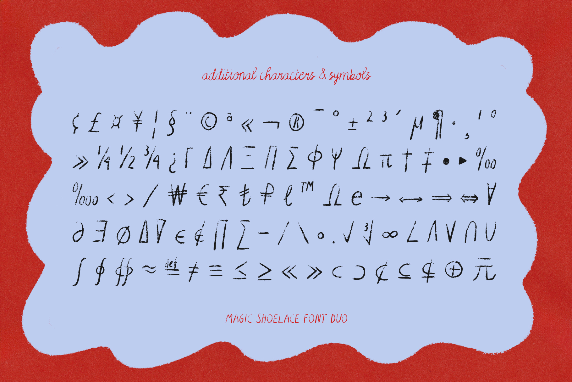 Magic Shoelace Handwritten Pencil Font Duo Whimsical Handwritten Script ...