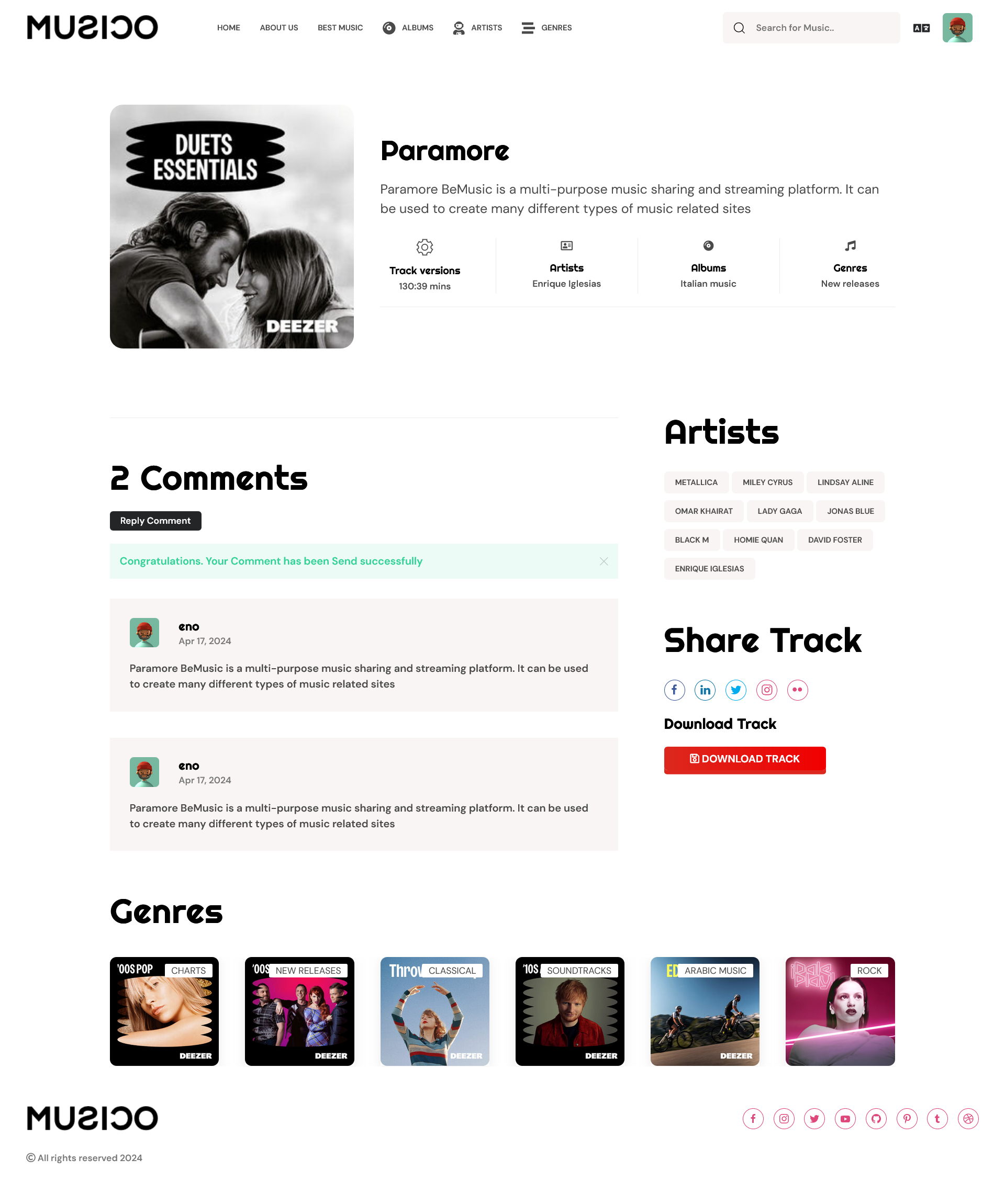 MUSICO – Music Streaming Engine by Meteros | CodeCanyon