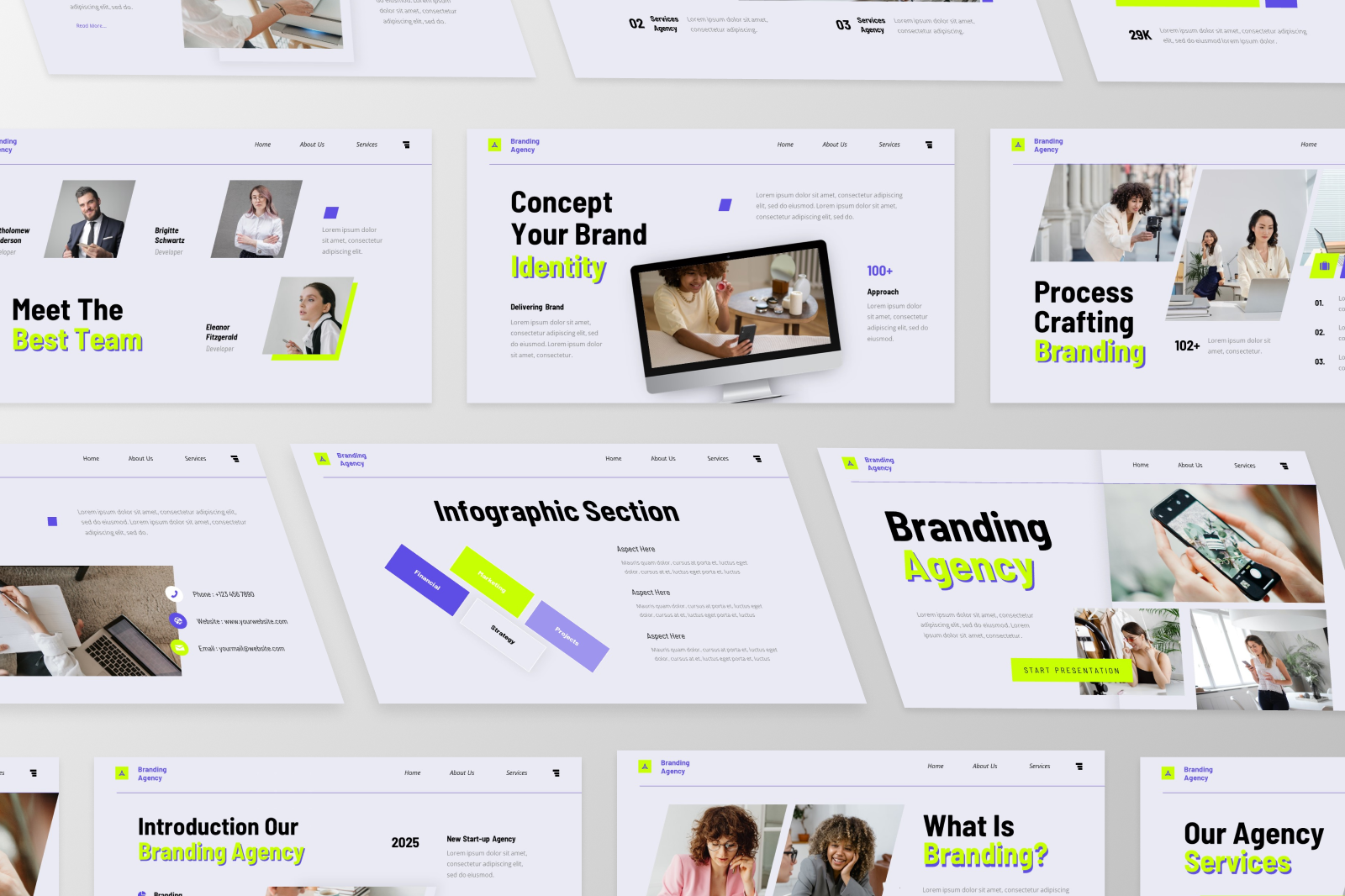 Branding Agent - Branding Agency PowerPoint Template, Presentation ...