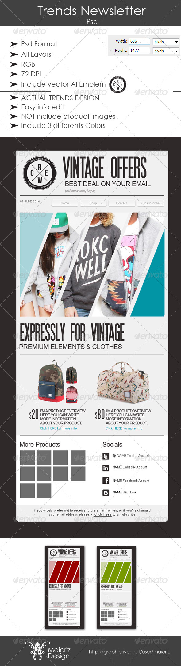 Trends Newsletter Design by maioriz | GraphicRiver