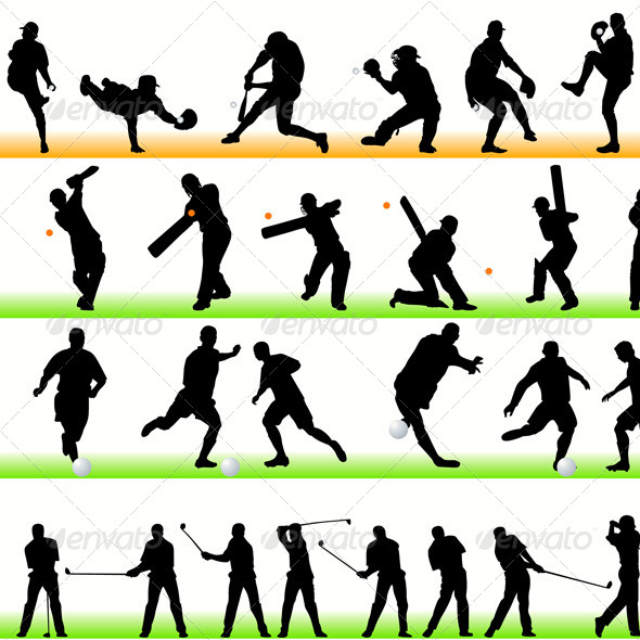 Sport Silhouettes Set, Vectors | GraphicRiver