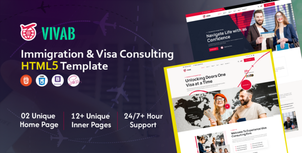 Vivab - Immigration and Visa Consulting HTML Template by Saptheme ...
