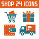 Shop 24 Vector Icons by serkorkin2 | GraphicRiver