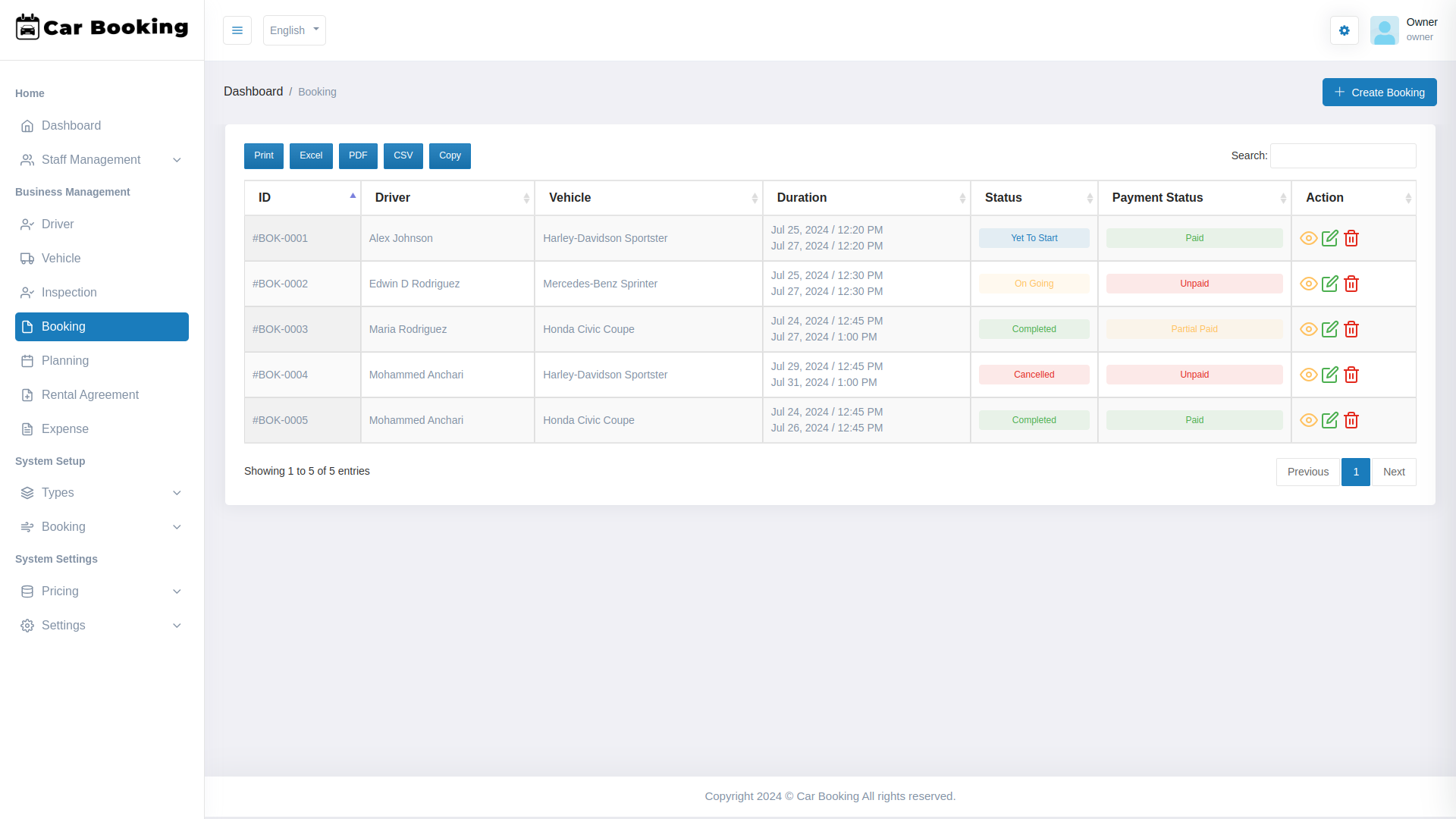 Car Booking SaaS - Car Rental Management System by smartwebinfotech