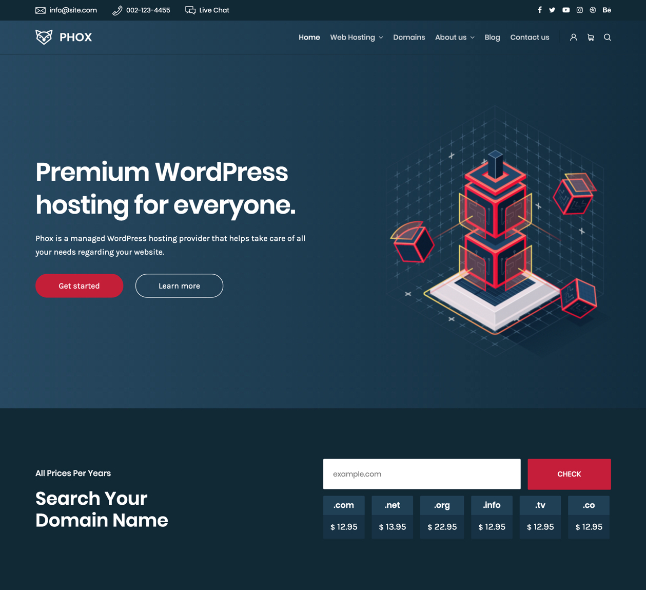 Phox - Hosting WordPress & WHMCS Theme by WHMCSdes | ThemeForest