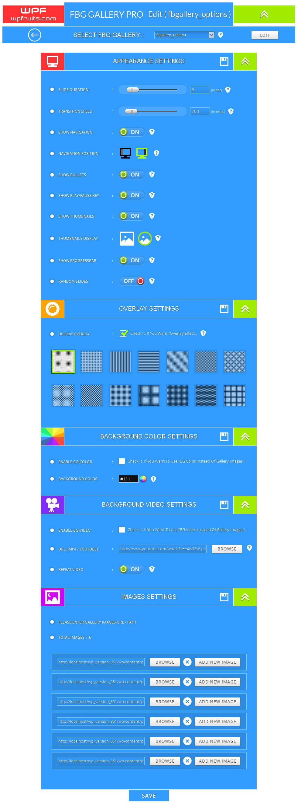 Full Width Background Gallery with youtube Video by wpfruits | CodeCanyon